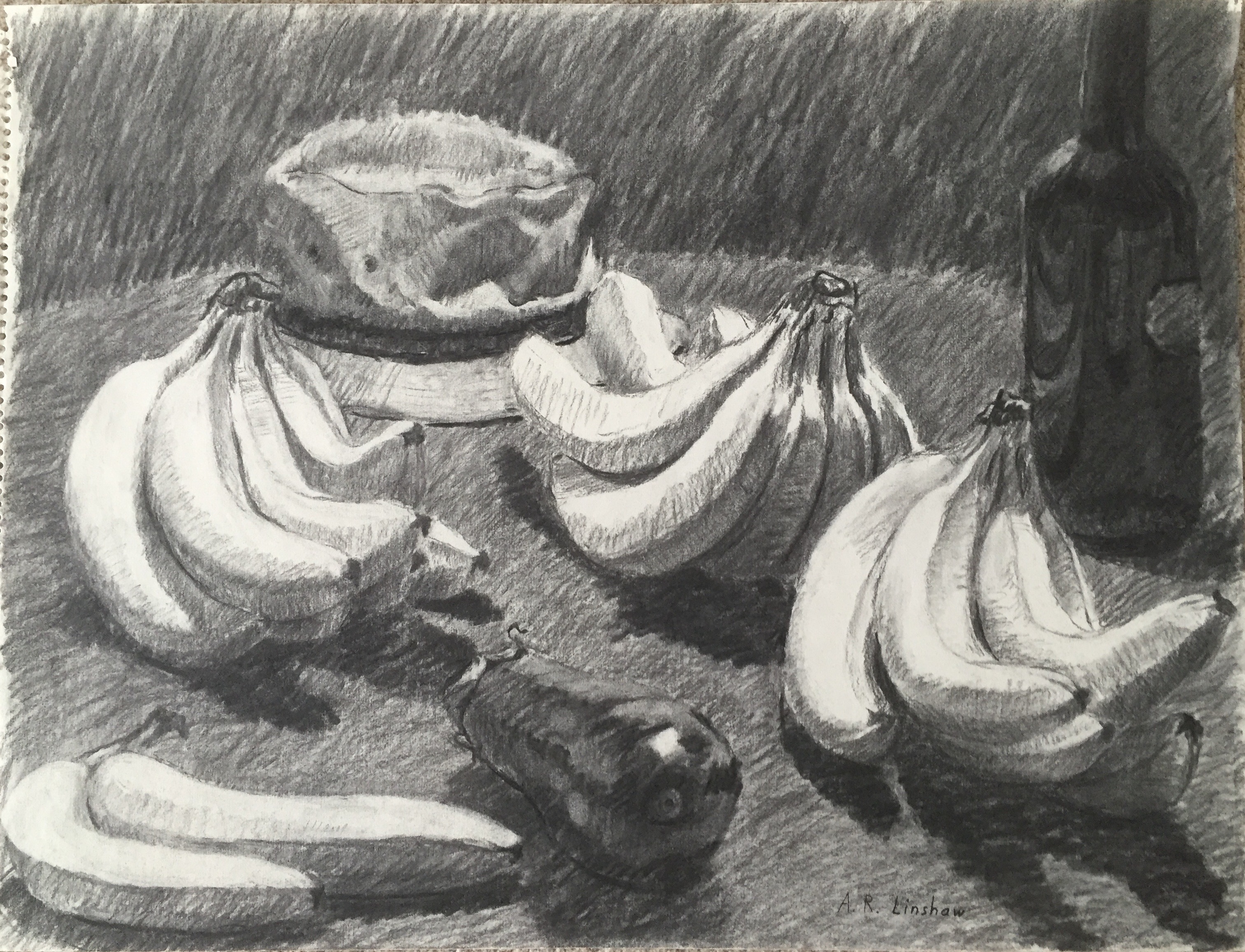 Still Life 7 (Charcoal on paper, 18 by 24 inches) Image